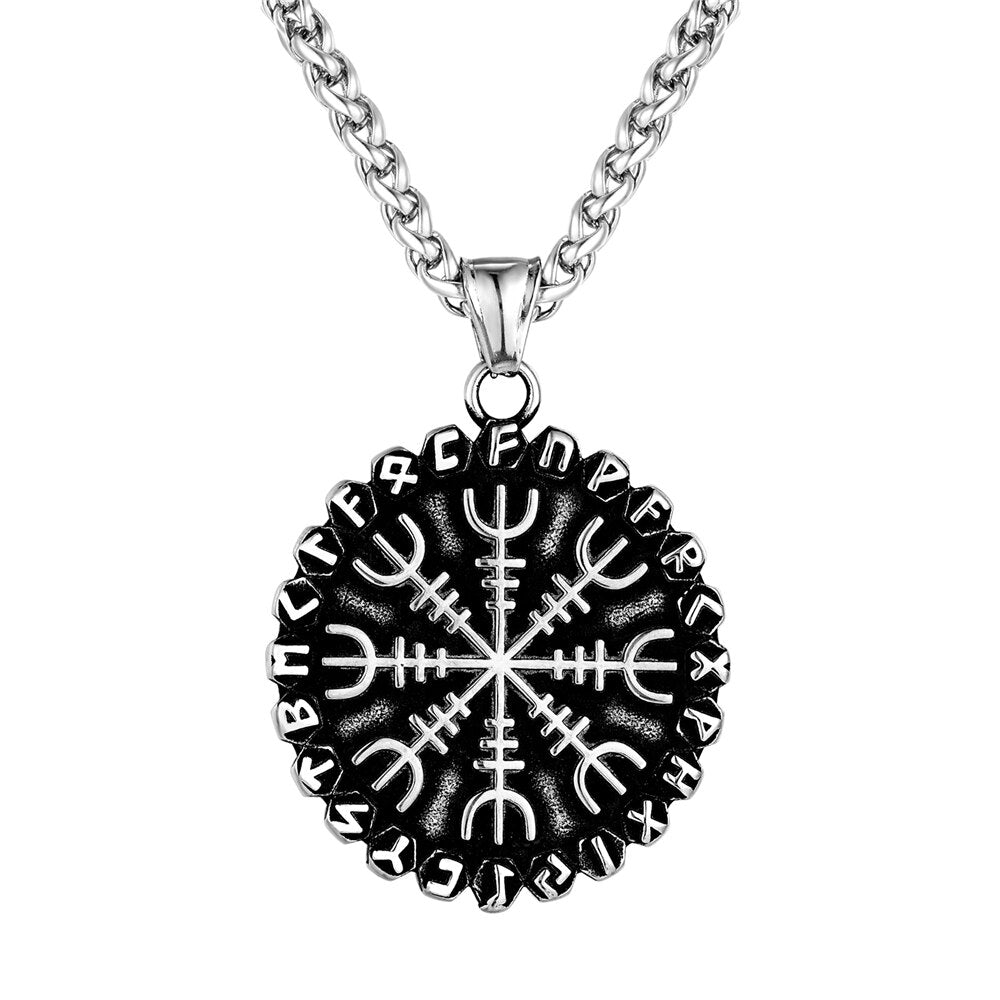 Collier Viking Heaume De La Peur Et Runes | Menviking