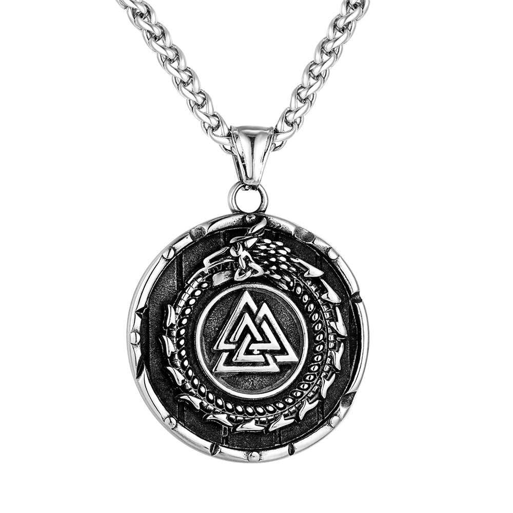 Collier Viking Serpent De Midgard Et Valknut | Menviking